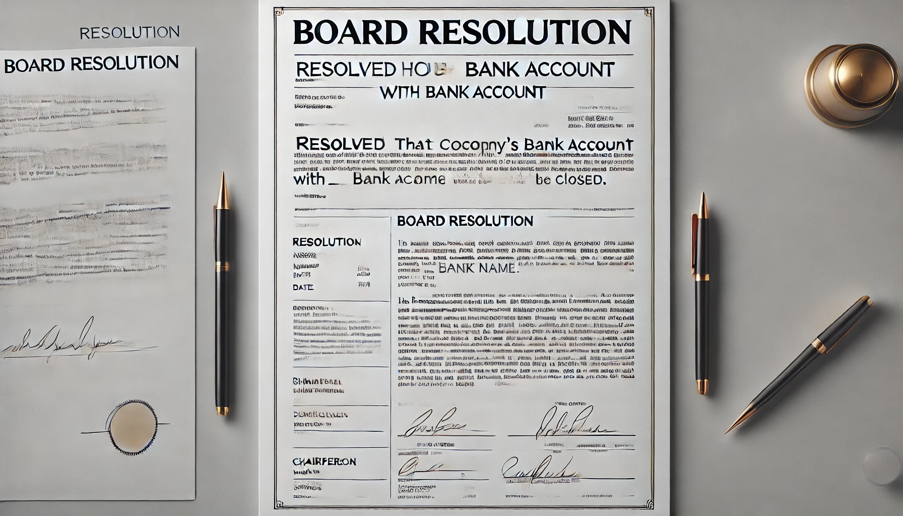 Format Of Board Resolution To Close Bank Account- Free Download