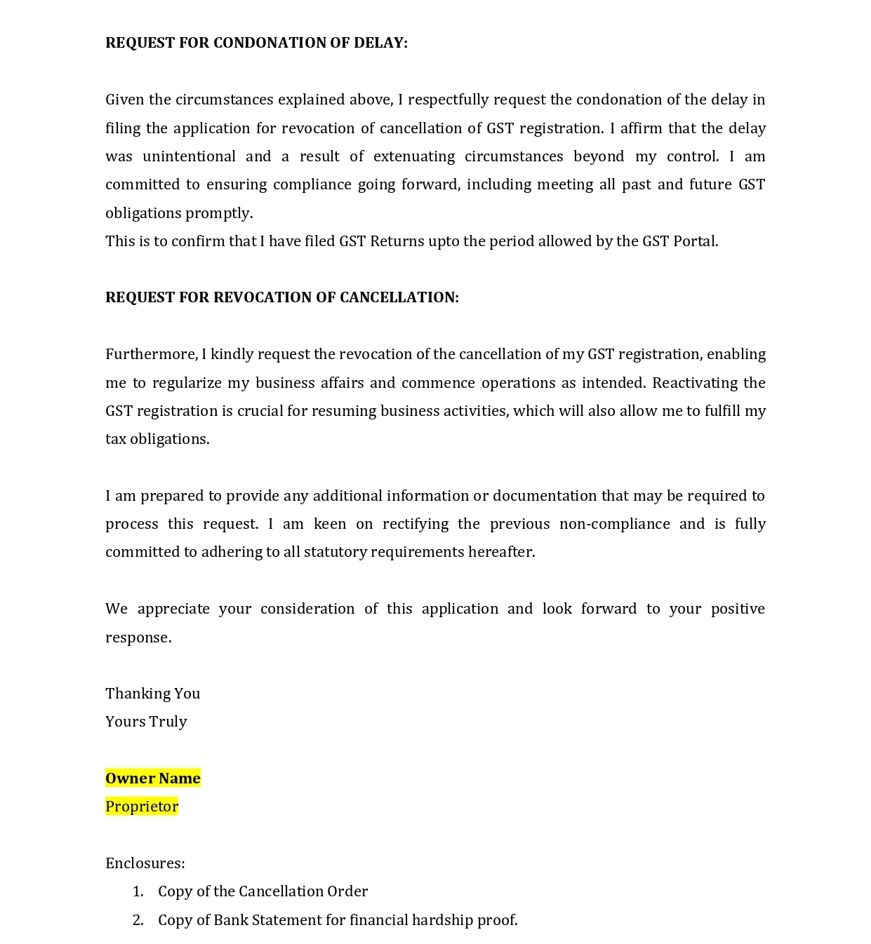 Revocation Of Cancellation Of Gst Registration