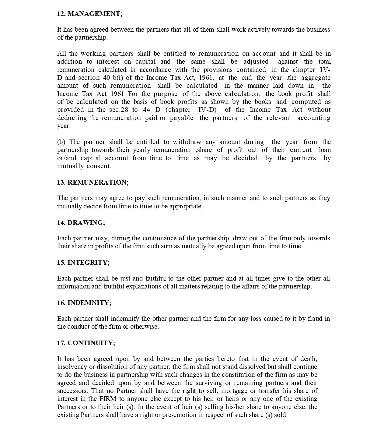 Understanding Partnership Deed: Importance, Format, Content & Types ...
