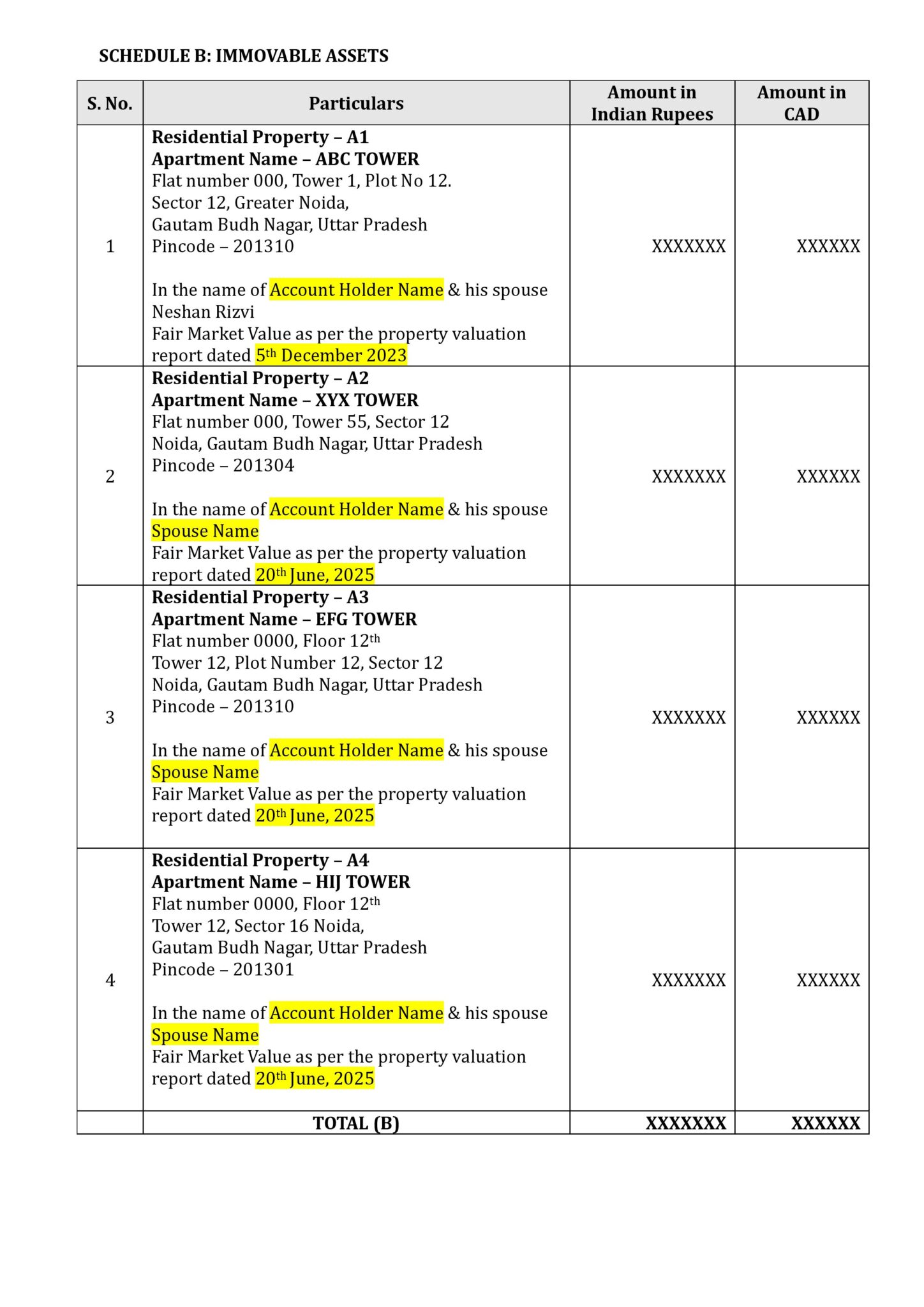 Net Worth Certificate For Visa: Download Word & PDF Format